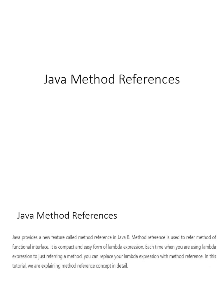 Java Refernces | PDF