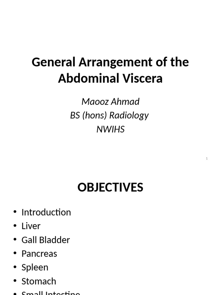General Arrangement of Abdominal Viscera | PDF | Stomach | Gallbladder