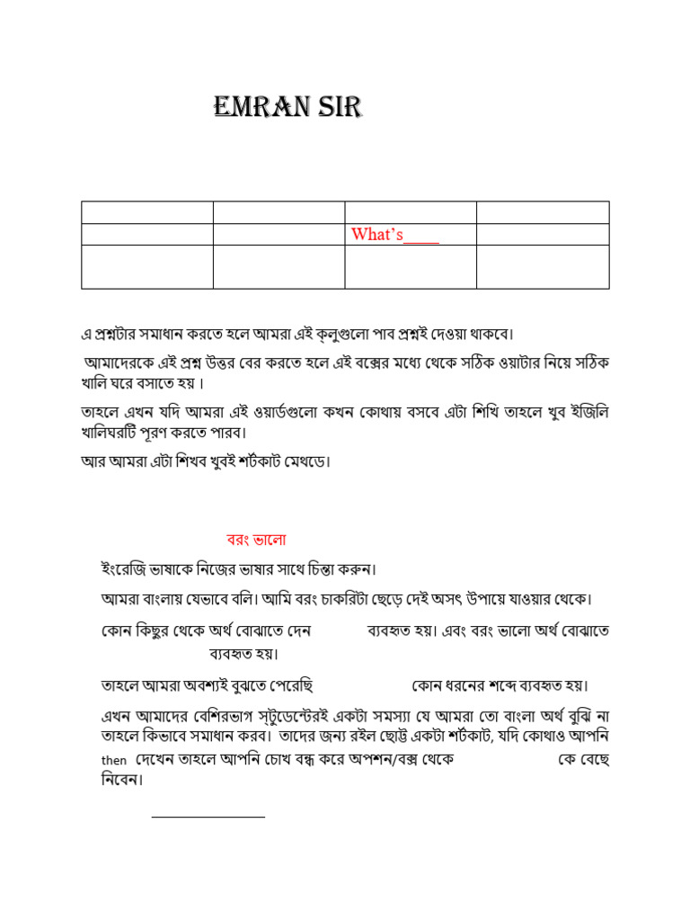 Emran Sir HSC English Ans To The Q No 2 | PDF | English Language | Grammatical Number