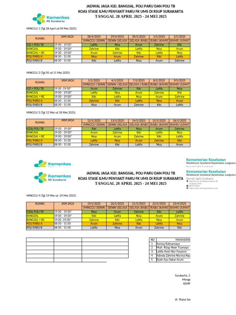 Jadwal Paru 28 April-24 Mei 2025 EDIT(2) | PDF