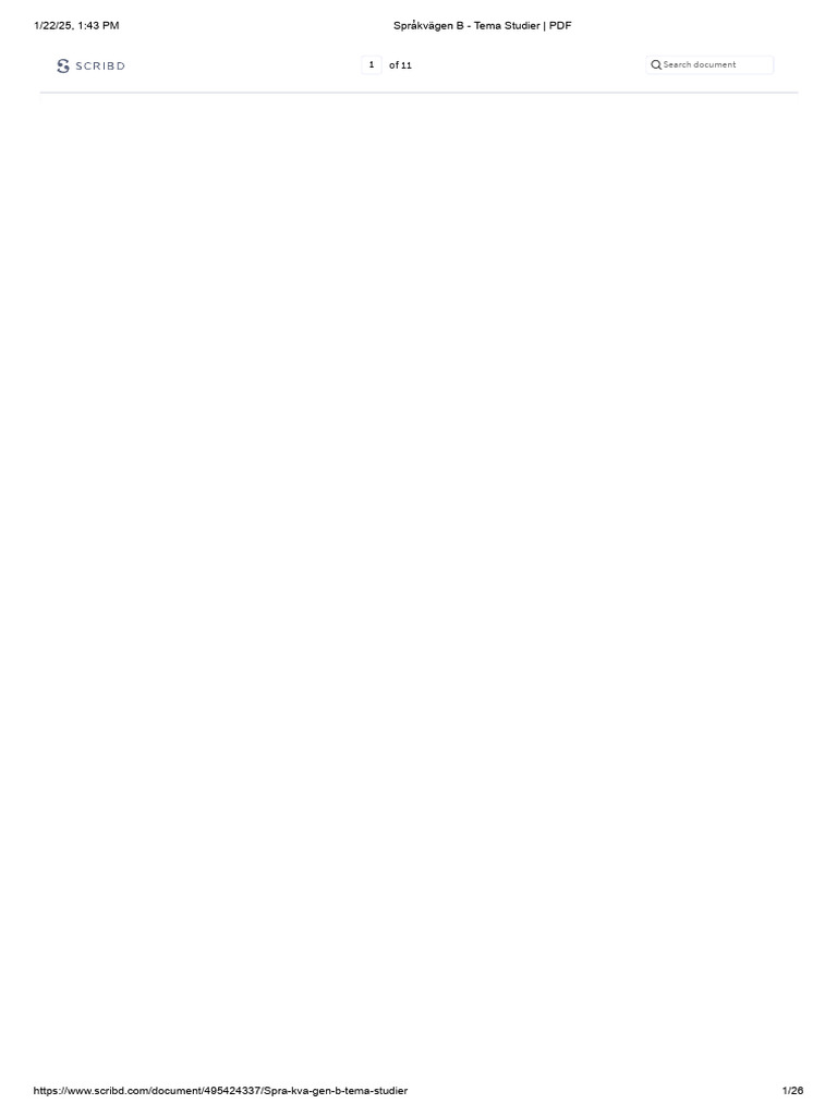 Språkvägen B - Tema Studier _ PDF | PDF | Scribd | Digital Technology