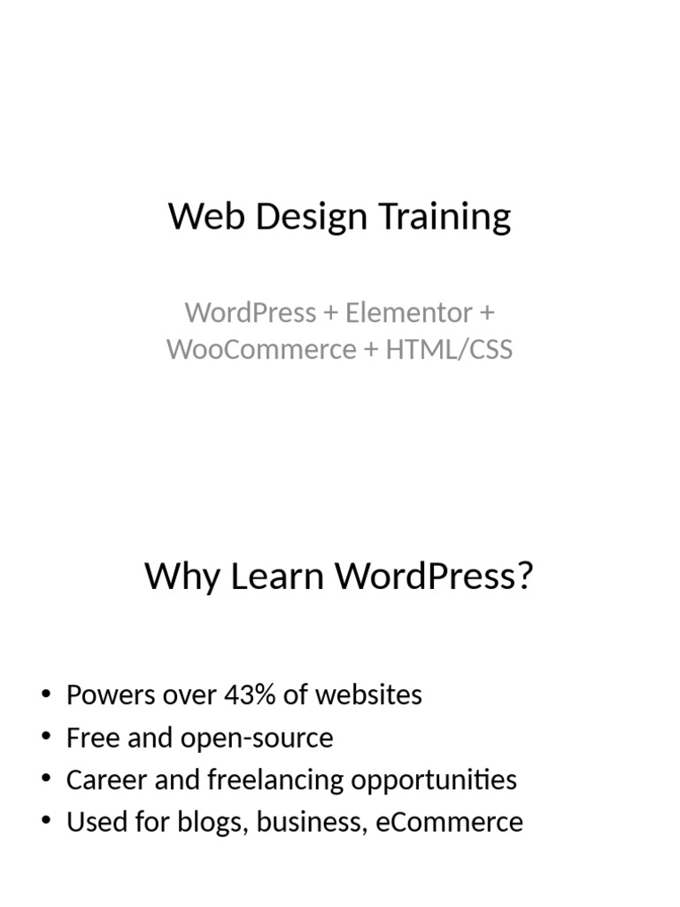 WordPress & Elementor Mastery Course | PDF