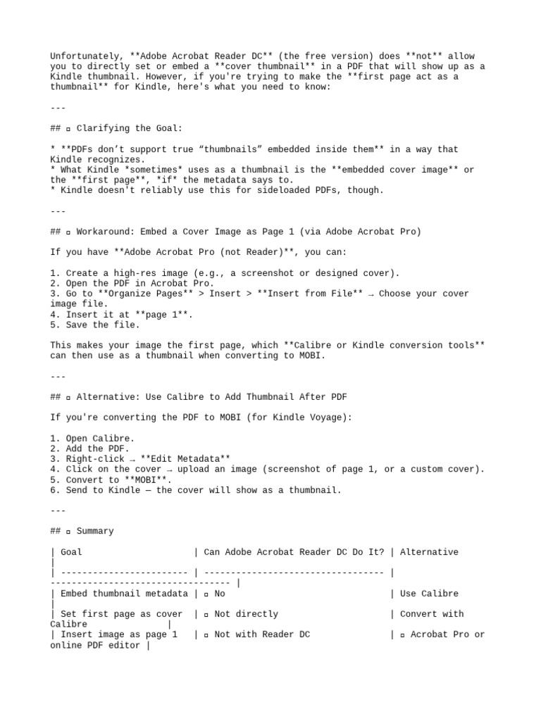 Adding Covers to PDFs for Kindle | PDF