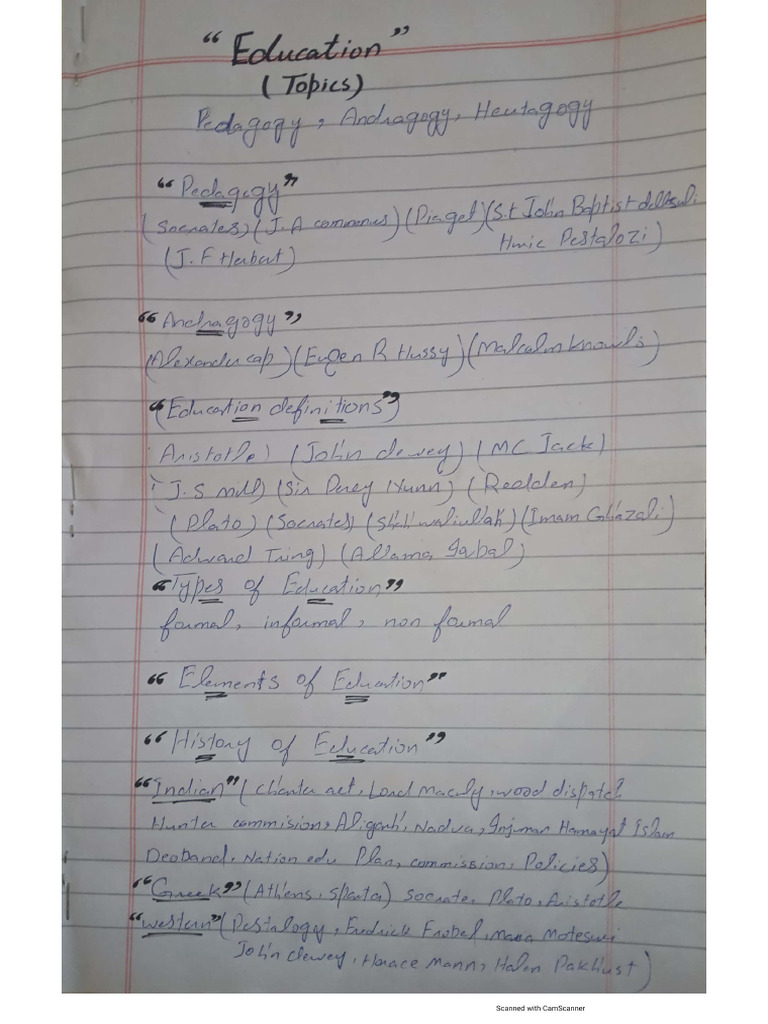 Education Complete Chapter | PDF