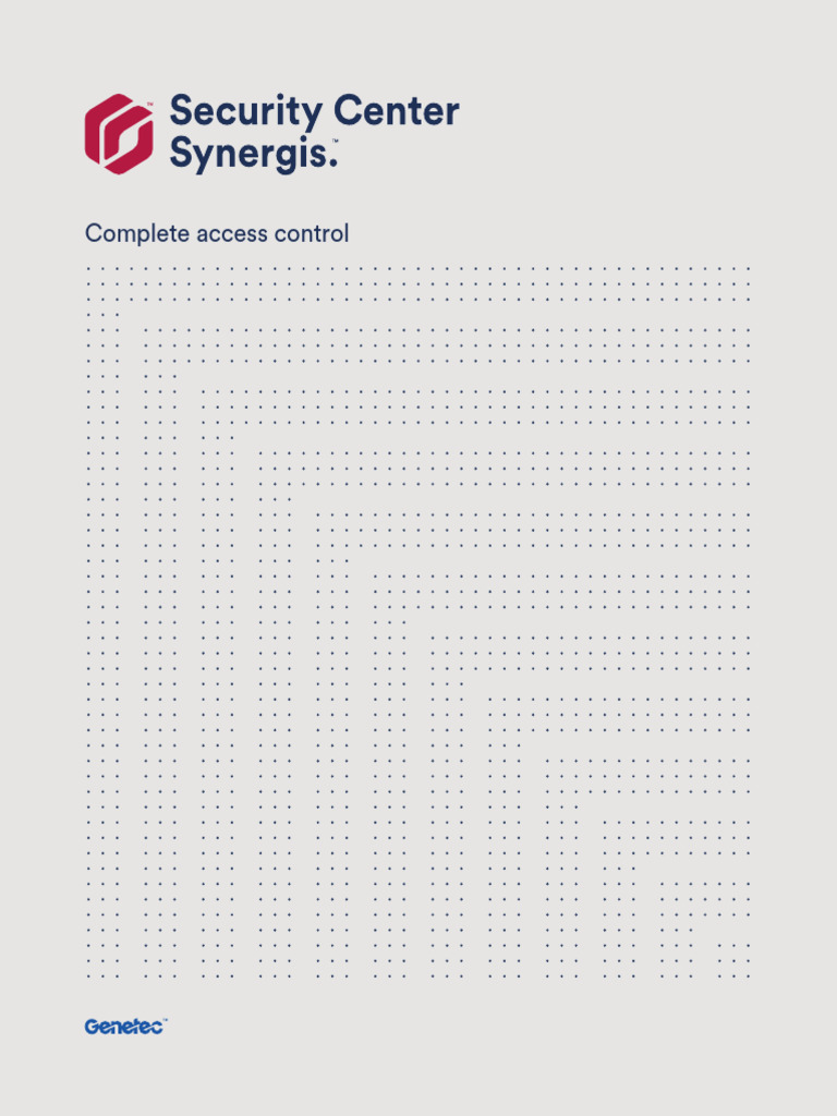 Genetec Synergis Ip Access Control Brochure | PDF | Computer Security ...