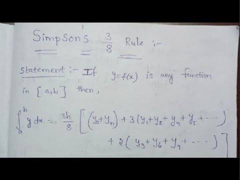 Simsons 3/8 Example | PDF