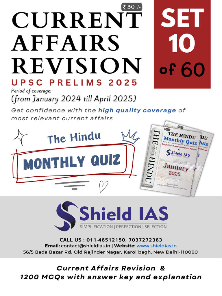 Current Affairs Revision Pre 2025 - Set #10 | PDF | Space Debris ...