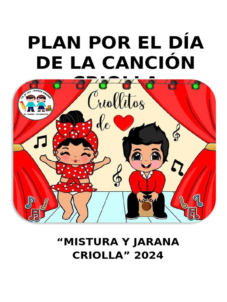 Plan para el Día de la Canción Criolla | PDF