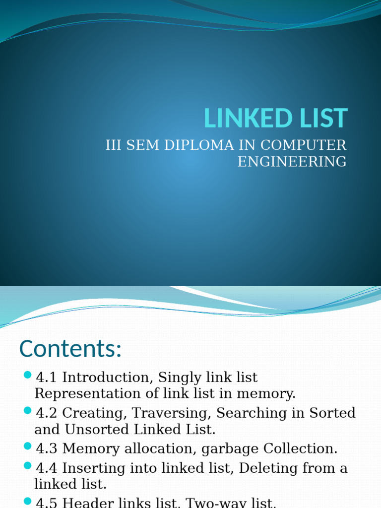 Chap IV Linked List Part -1 | PDF | Pointer (Computer Programming) | Computer Programming