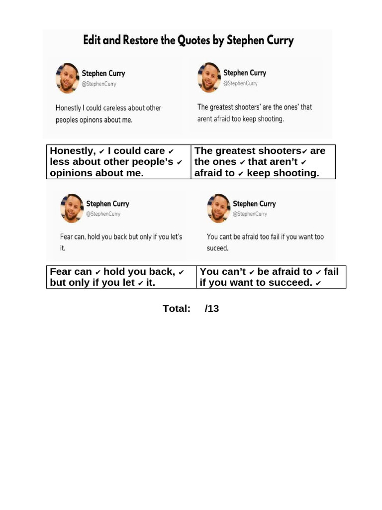 1.1 Correct The Quotes Memo | PDF