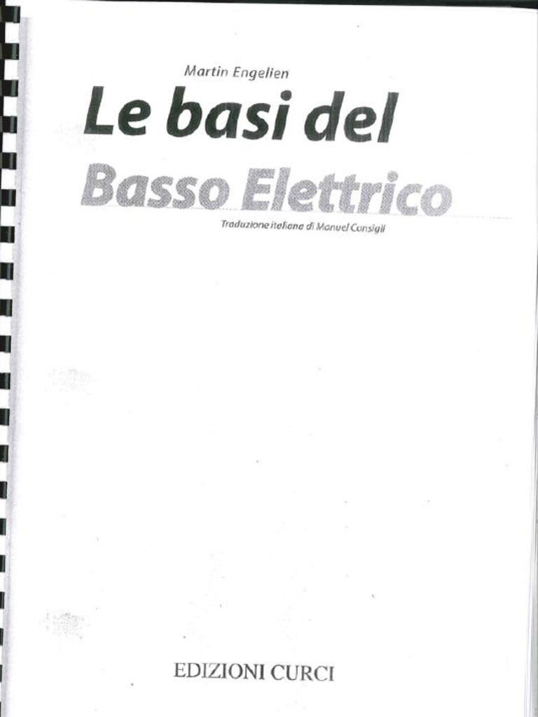 Le Basi Del Basso Elettrico PDF Free | PDF
