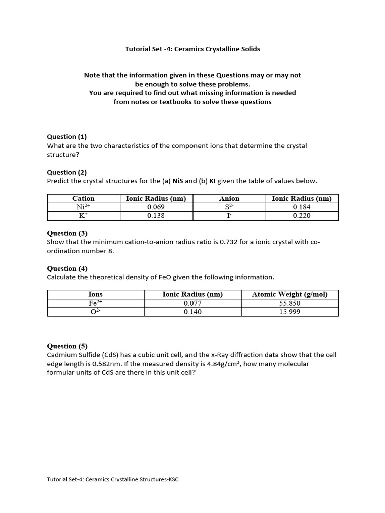 Tutorial Question Set-4 | PDF