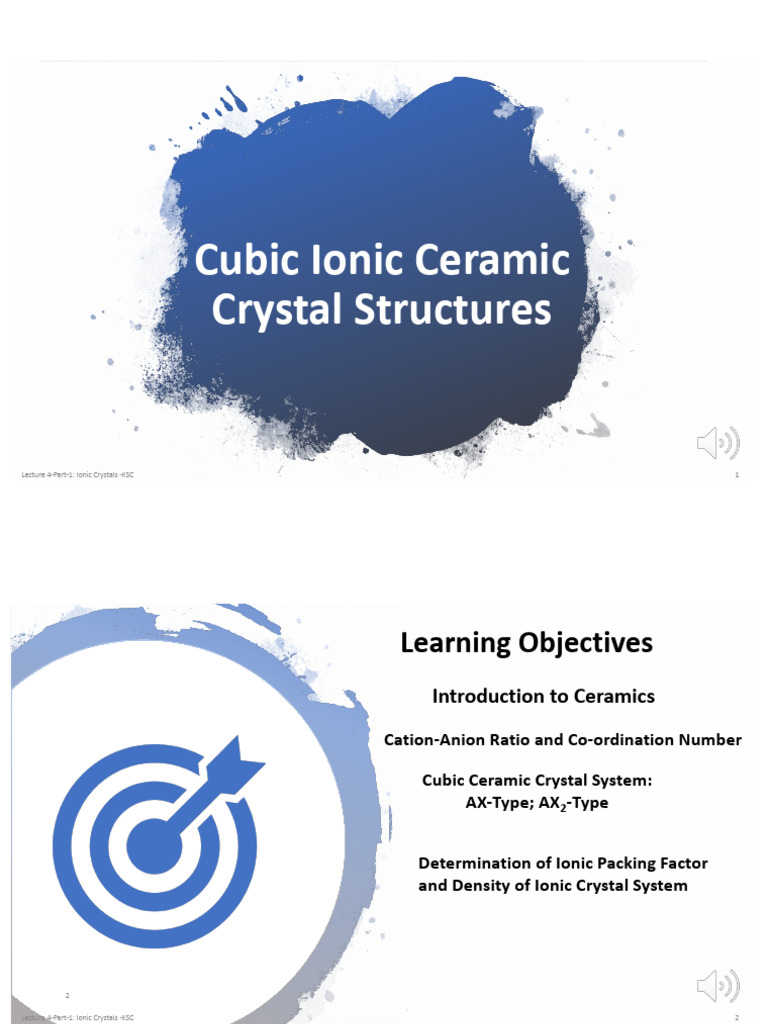 Understanding Cubic Ionic Ceramic Structures | PDF | Ionic Bonding | Ion