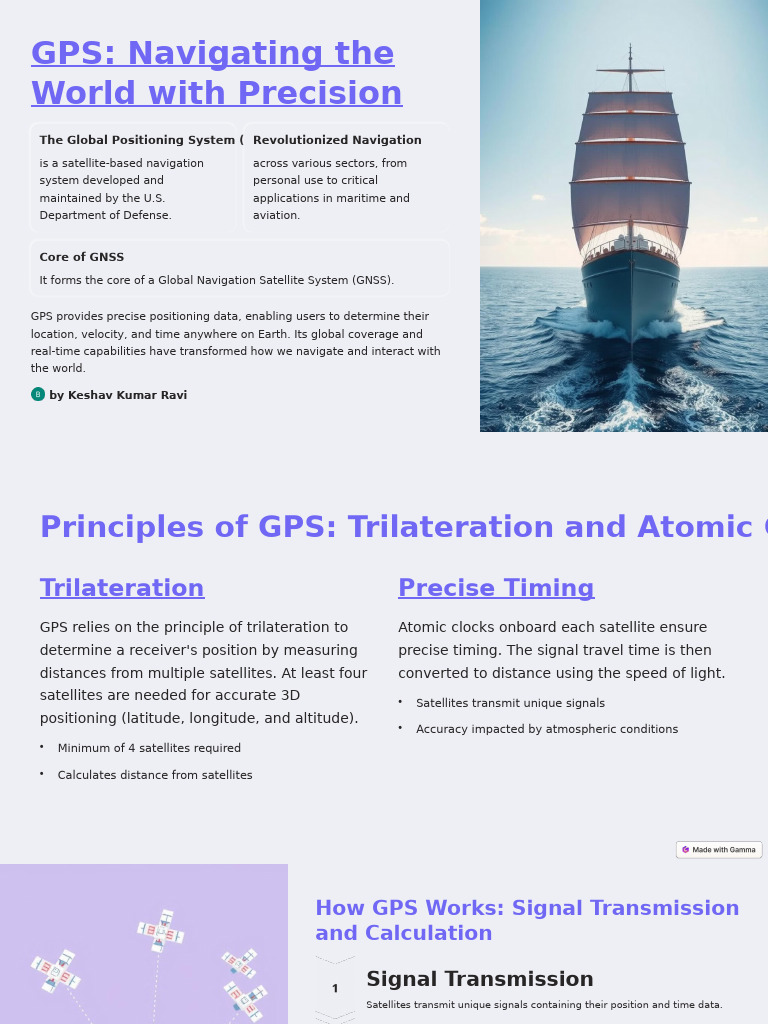 GPS Navigating The World With Precision | PDF | Global Positioning ...