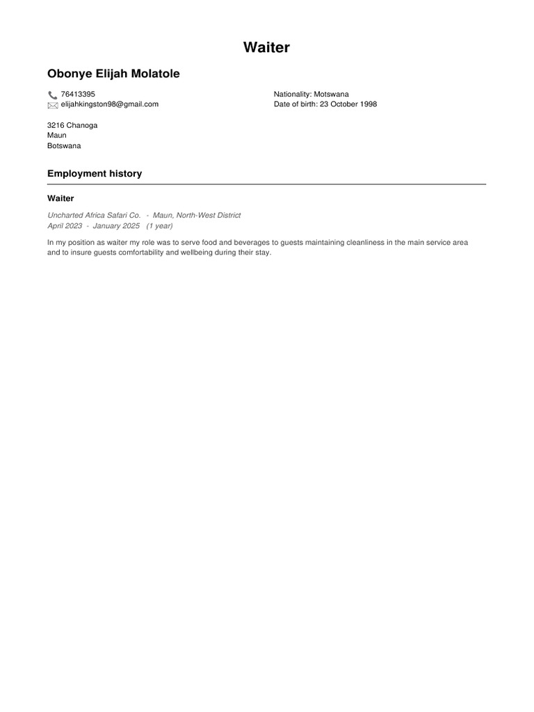 Careerjet cv2 | PDF