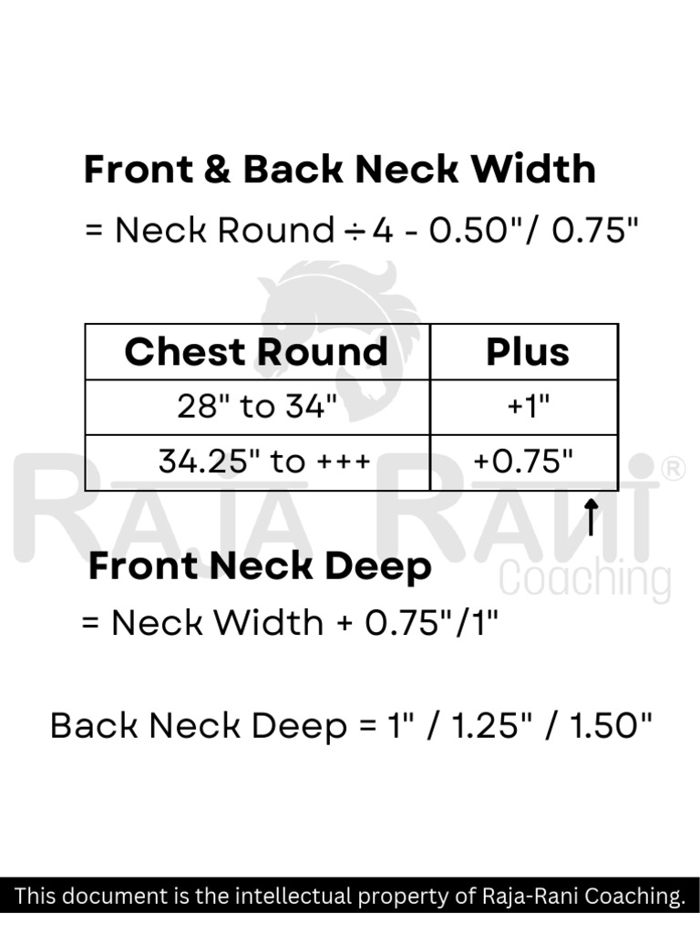 F & B Neck Width & Front Neck Deep Chart - 52081552 - 2025 - 03 - 23 ...