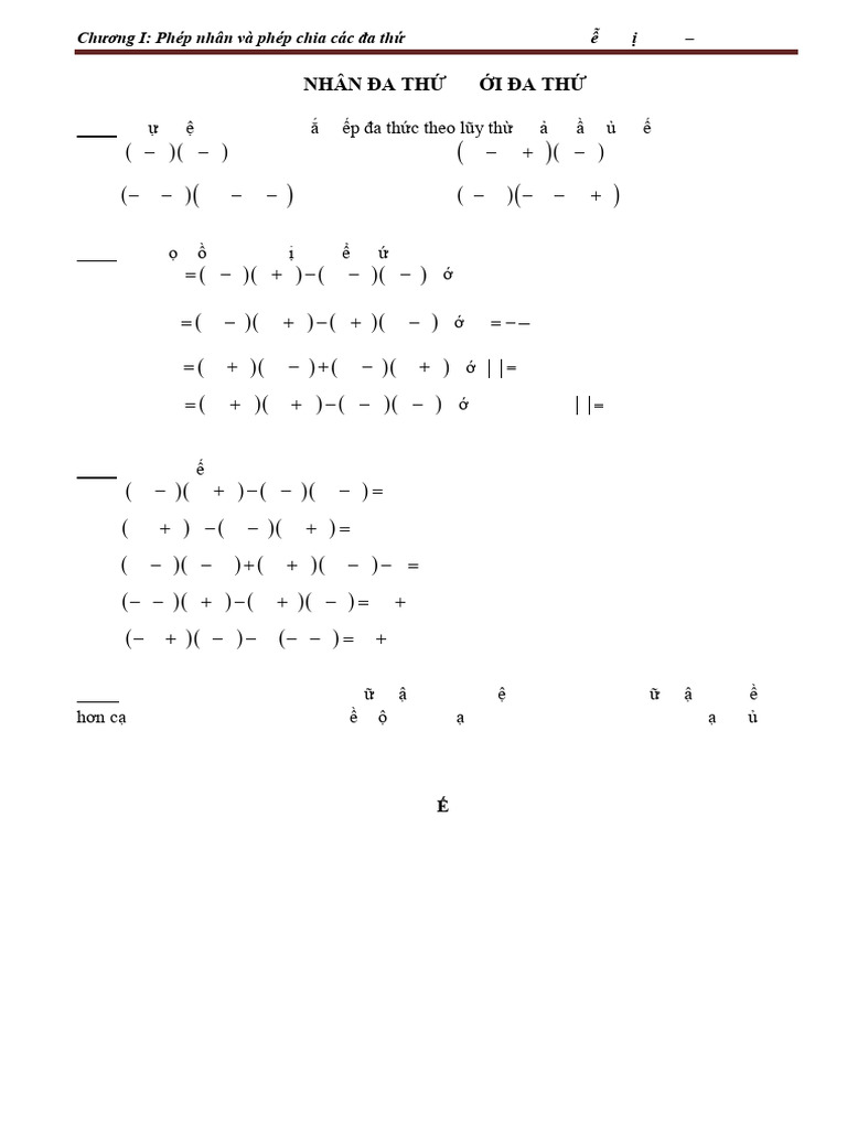 BT Nhan Da Thuc Voi Da Thuc - HS | PDF