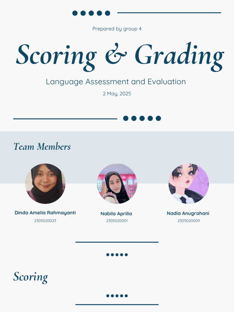 Scoring & Grading (Language Assessment and Evaluation) - 20250502 - 165508 - 0000 | PDF ...