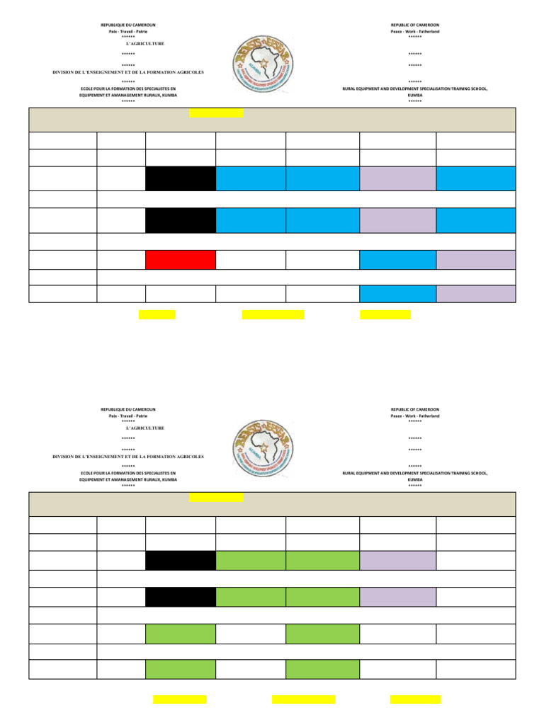 YEAR 1 TIME TABLE 2nd SEMESTER UPDATED | PDF