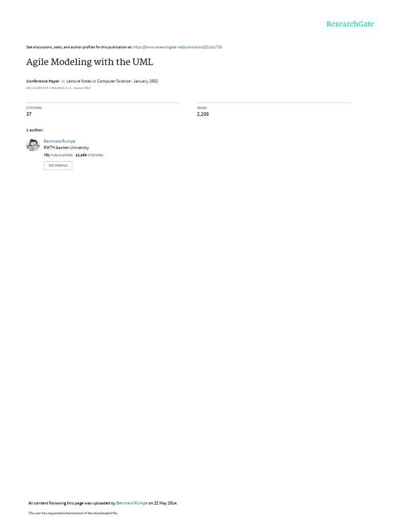 Agile_Modeling_with_the_UML | PDF | Unified Modeling Language | Computer Programming