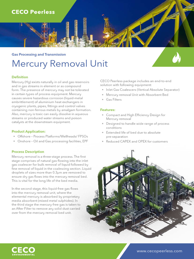 GPT Mercury Removal Unit Final0420 | PDF | Mercury (Element) | Materials