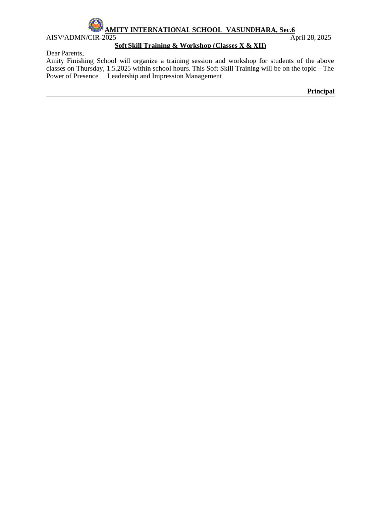 Soft Skill Training & Workshop (Classes X & XII) | PDF