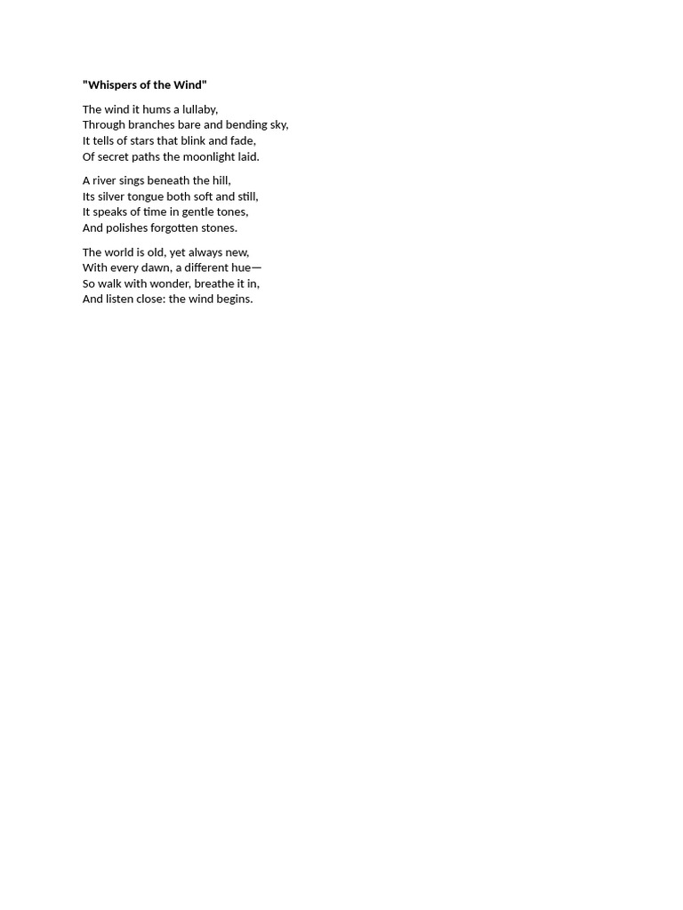 Whispers of The Wind | PDF