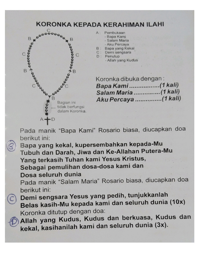 Koronka Kerahiman Ilahi Dan Doa Keluarga | PDF
