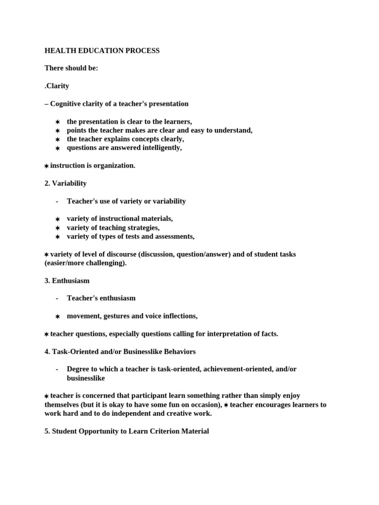 Health Education Process | PDF | Learning Styles | Learning