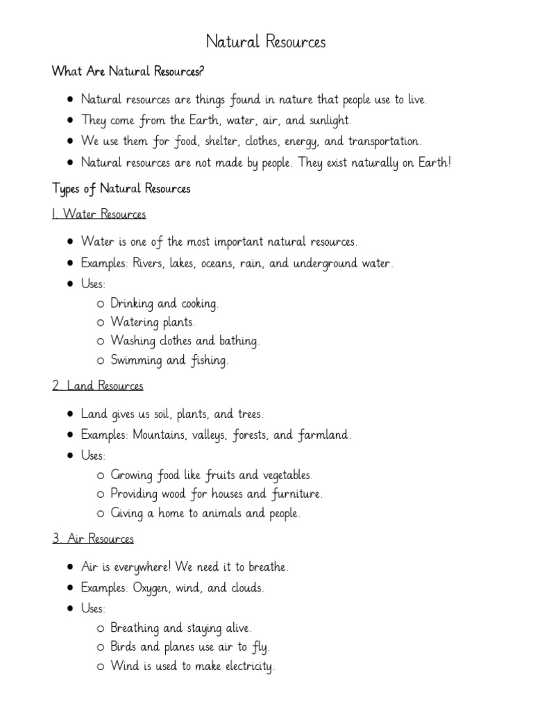 Understanding Natural Resources and Conservation | PDF