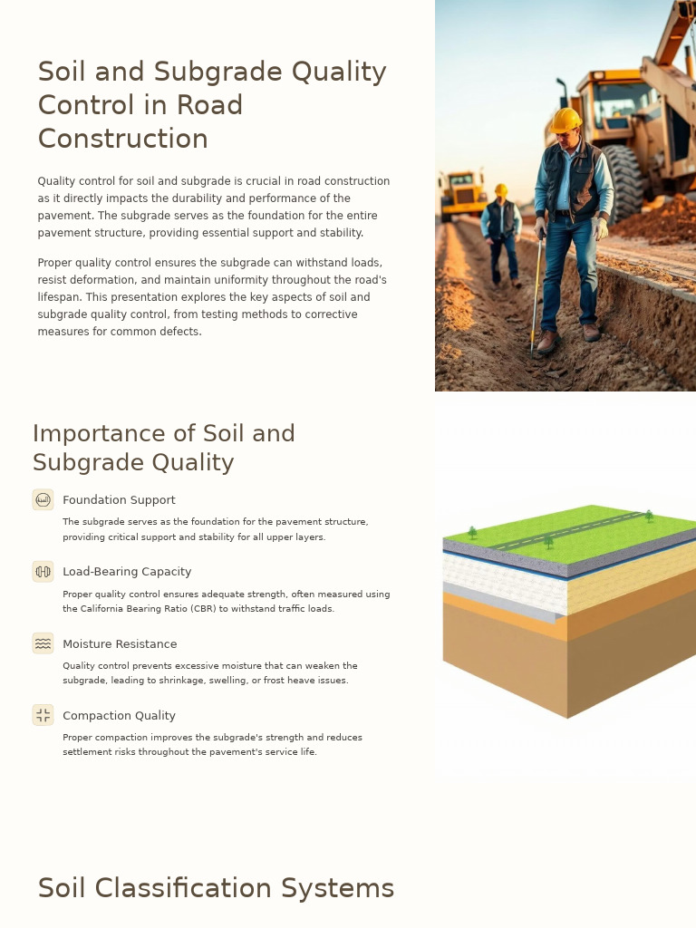 Soil and Subgrade Quality Control in Road Construction | PDF | Soil | Road