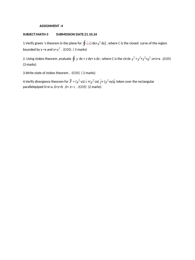 Assignment 4 Math 3 Civil | PDF