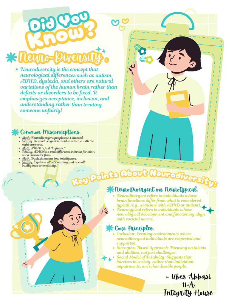 Neuro Diversity E-Poster | PDF | Behavioural Sciences | Disability