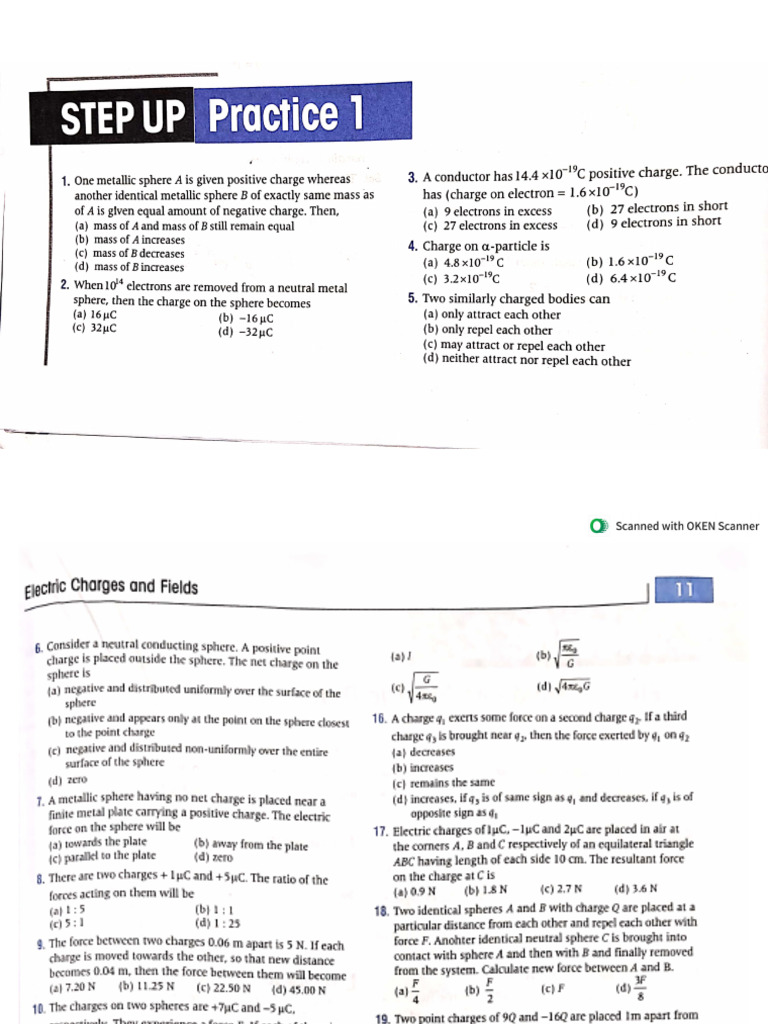 Electrostatics I Assignment | PDF