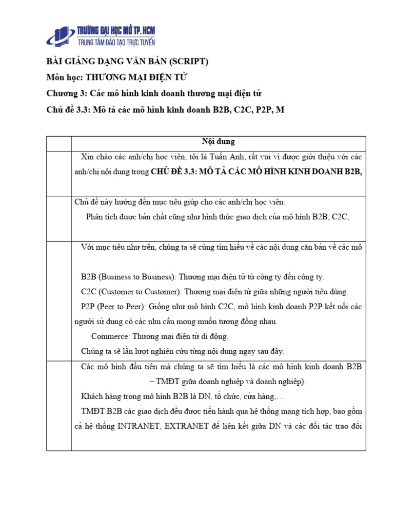 Script - Chuong 3 - Chu de 3.3 | PDF