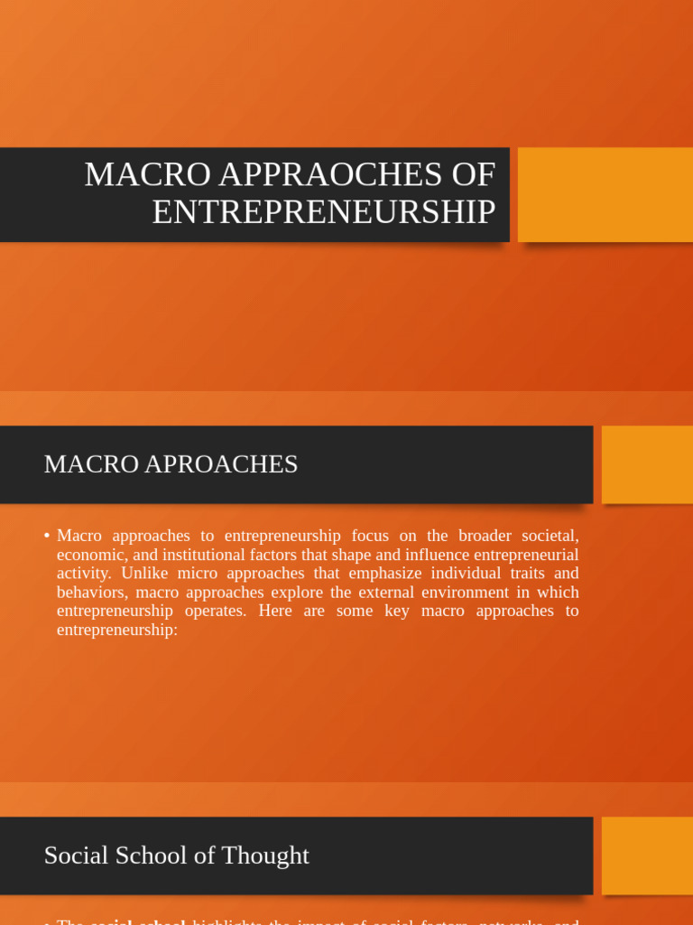 Appraoches of Entrepreneurship Lecture No.2 | PDF | Entrepreneurship ...
