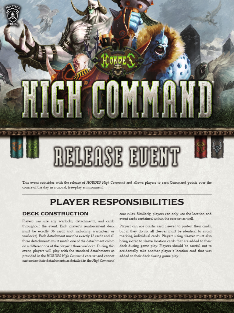 Hordes High Command Release | PDF | Copyright
