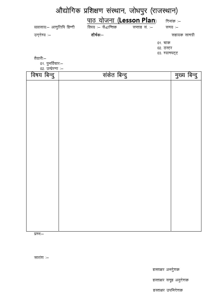 Lesson Plan Ravindra | PDF