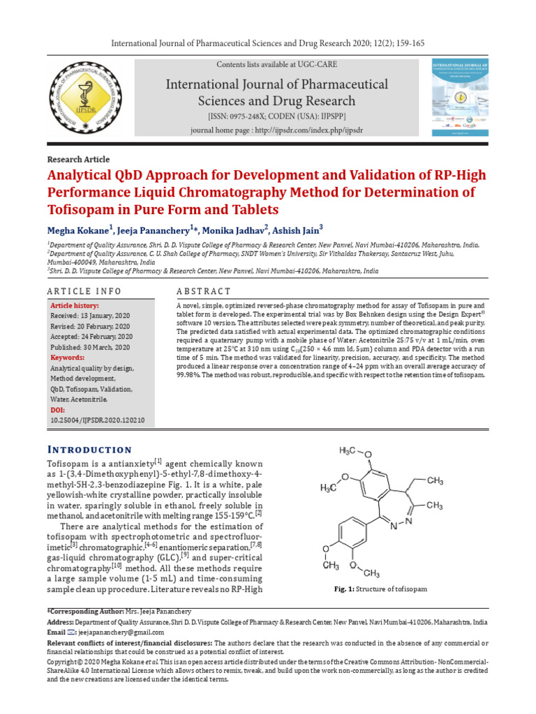 Analytical QBD Approach For Development | PDF | High Performance Liquid Chromatography ...