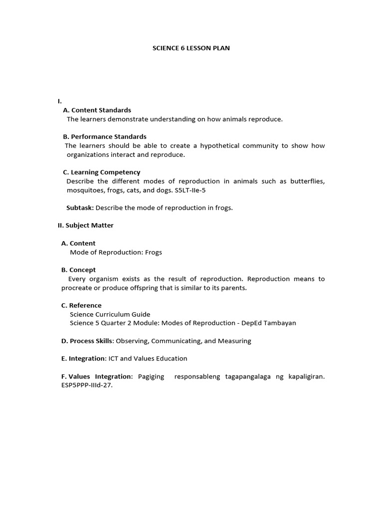 Science 2nd Year LP Edited | PDF | Sexual Reproduction | Fertilisation