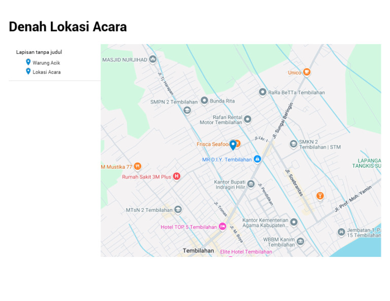 Denah Lokasi Acara | PDF