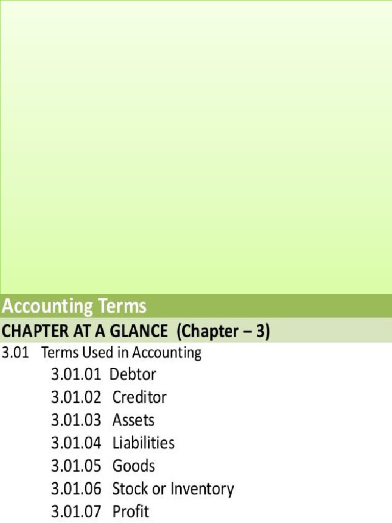 Basics of Accountancy Terms PDF | PDF