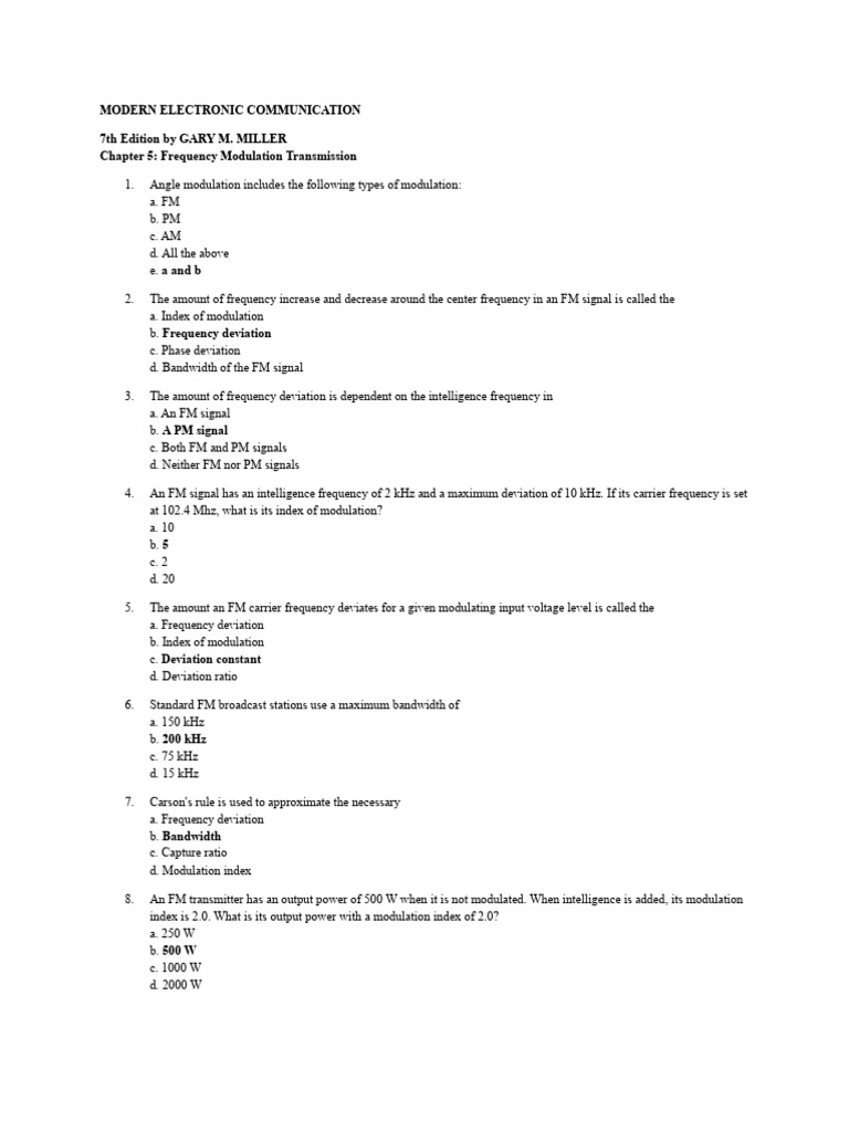 MODERN ELECTRONIC COMMUNICATION MILLER Part 5 | PDF