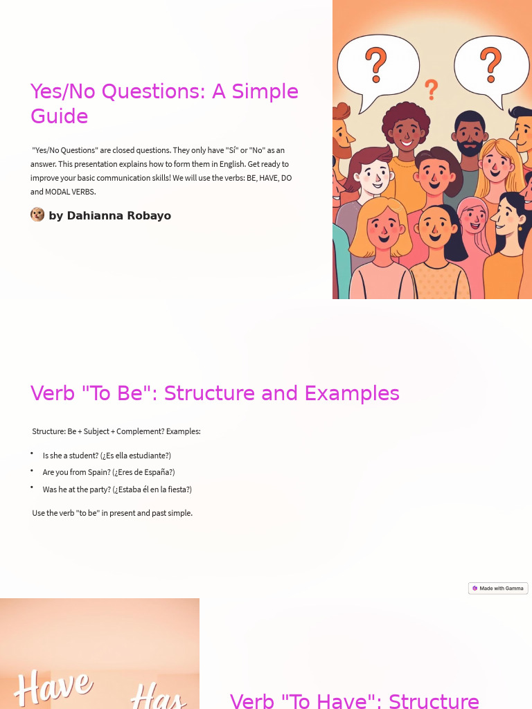 YesNo Questions A Simple Guide | PDF