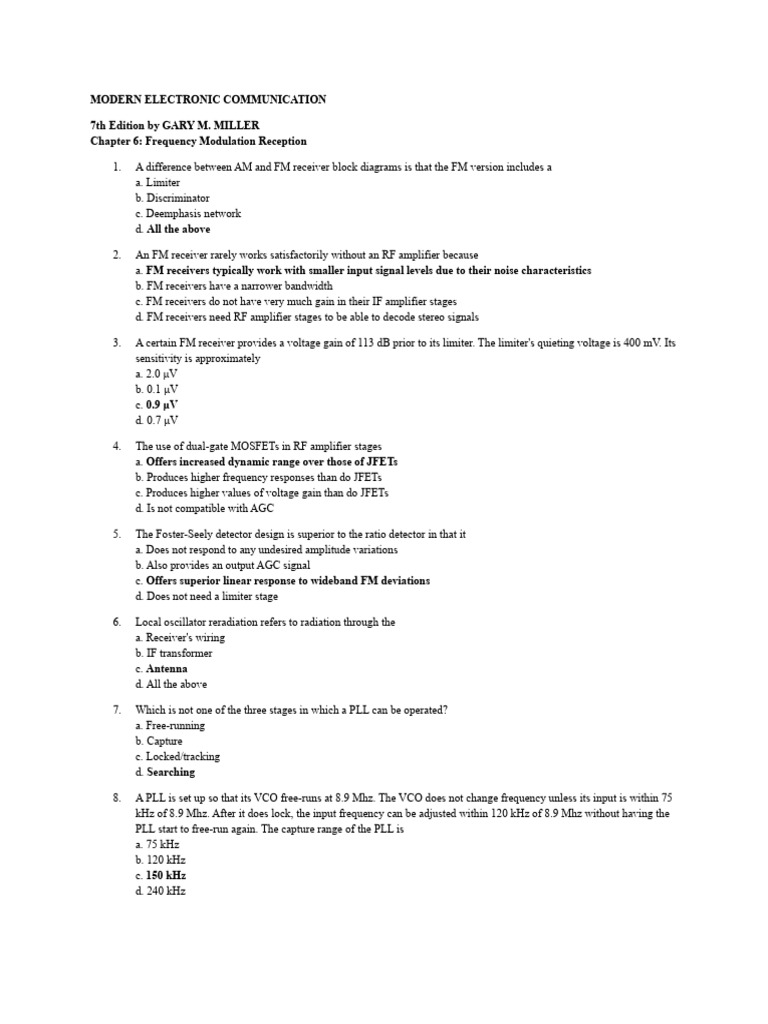MODERN ELECTRONIC COMMUNICATION MILLER part 6 | PDF | Frequency ...