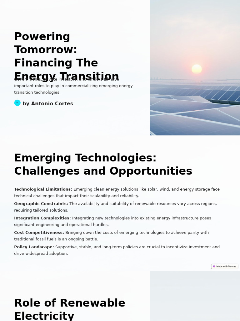 Financing the Energy Transition Challenges | PDF | Renewable Energy ...