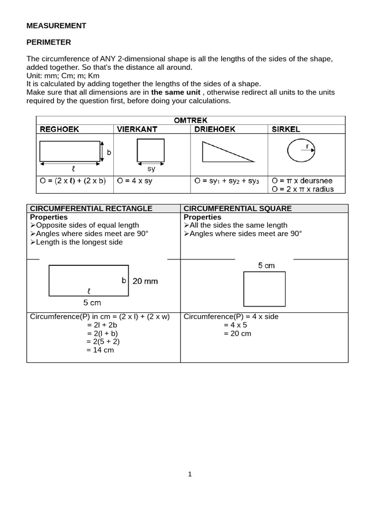 MEASUREMENT Direct Translation | PDF | Area | Length