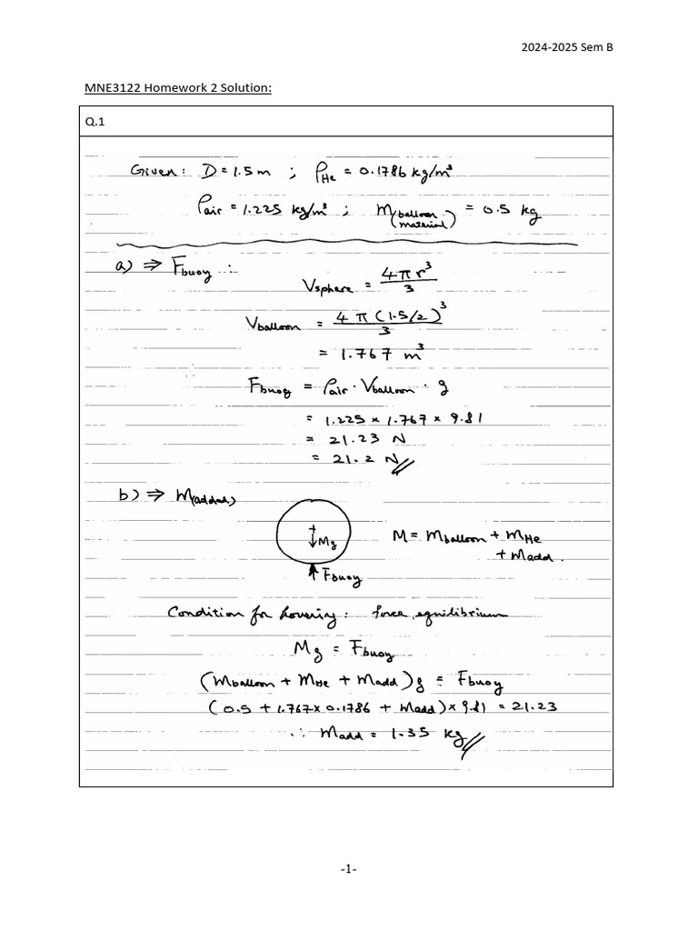 Homework 2 Solutions (2024B) | PDF