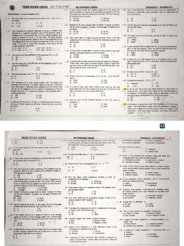 MESL Refresher | PDF