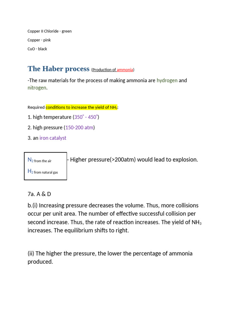 Haber Process | PDF